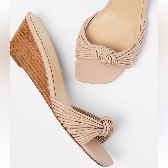 Ann Taylor | Shoes | Ann Taylor Elegant Neutral Beige Leather Twist ...